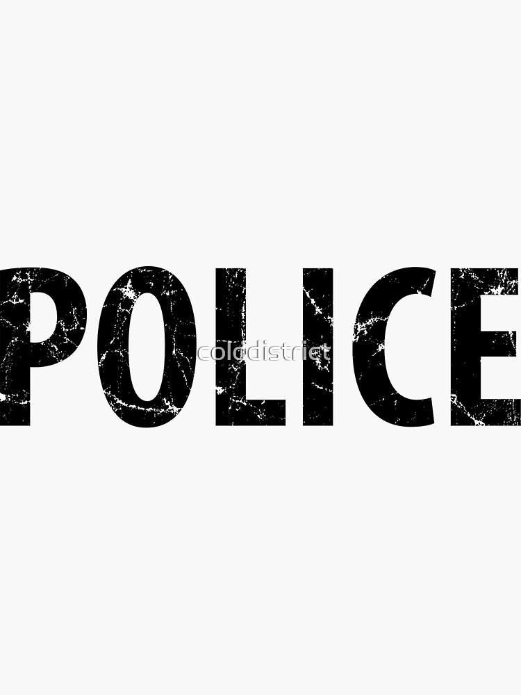 "Police Cop Officer Prop" Sticker for Sale by colddistrict | Redbubble