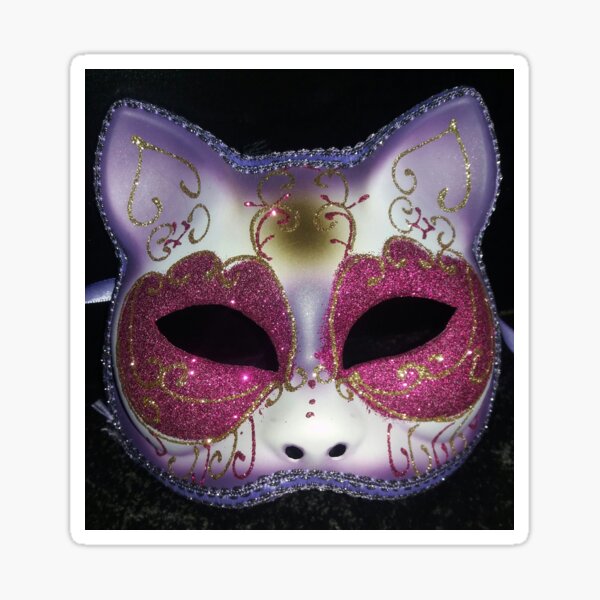 "Cat mask, cat, mask" Sticker for Sale by Sternchen2789 | Redbubble