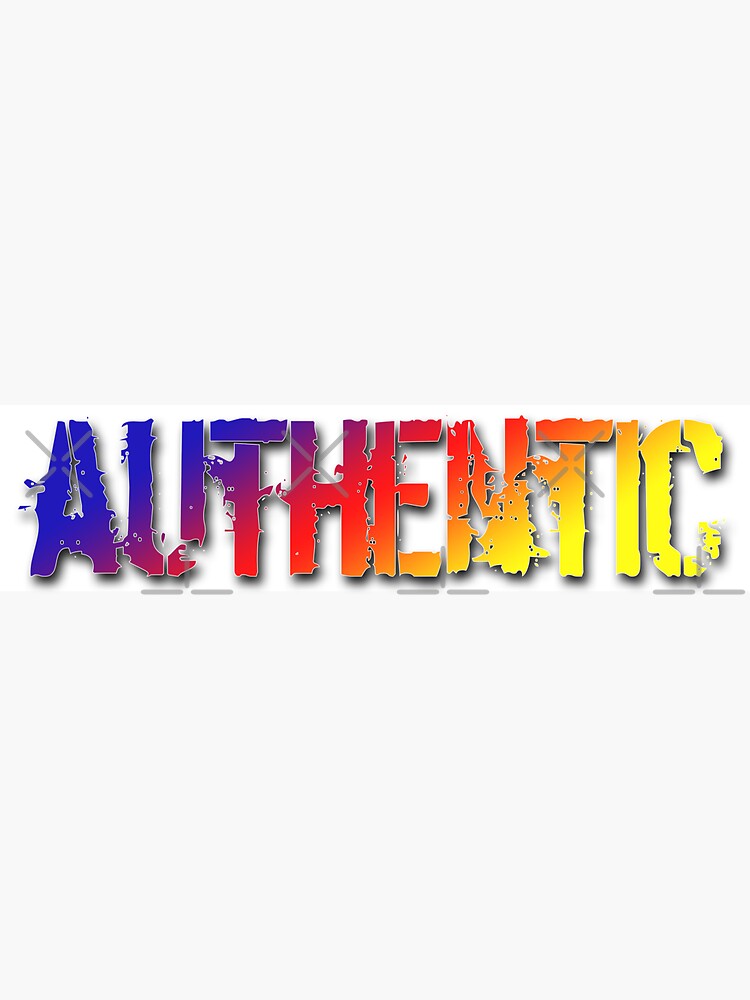 "Authentic - rainbow on white" Sticker for Sale by anita9ta | Redbubble