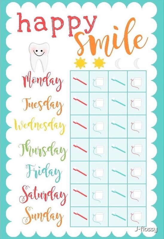 "Oral Health Accountability Chart" by J-flossy | Redbubble