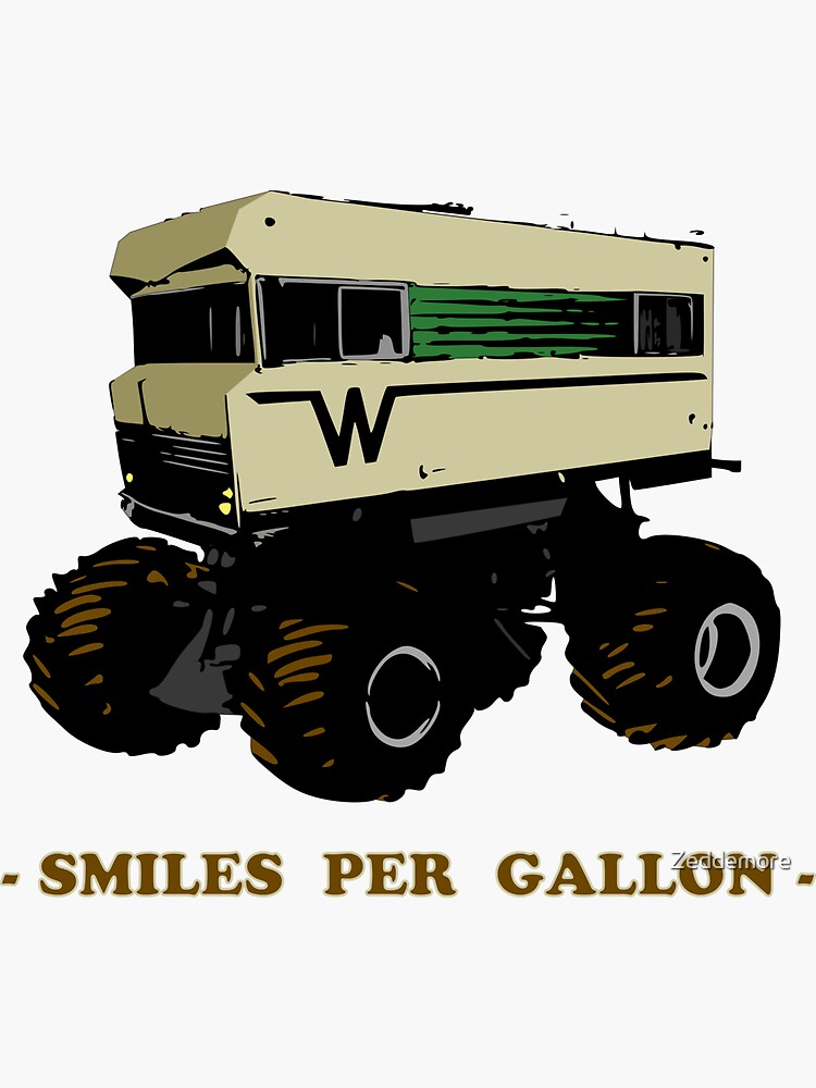 "Smiles Per Gallon" Sticker for Sale by Zeddemore | Redbubble