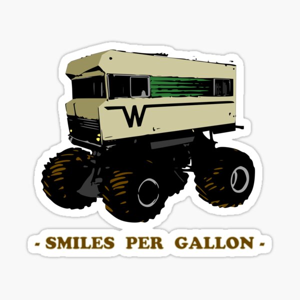 "Smiles Per Gallon" Sticker for Sale by Zeddemore | Redbubble