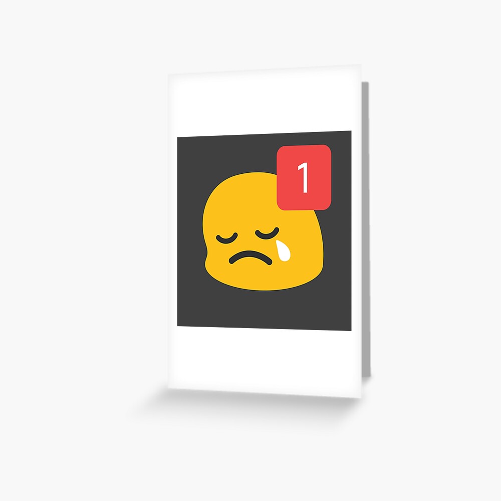 "Sad Emoji Ping Meme" Greeting Card by LevonSan | Redbubble