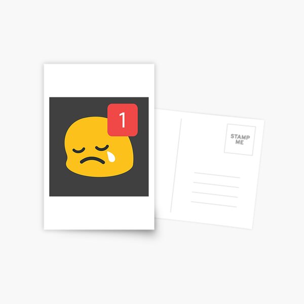 "Sad Emoji Ping Meme" Postcard for Sale by LevonSan | Redbubble