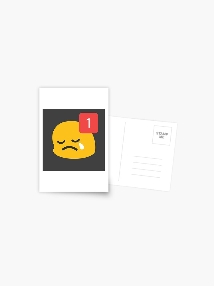 "Sad Emoji Ping Meme" Postcard for Sale by LevonSan | Redbubble