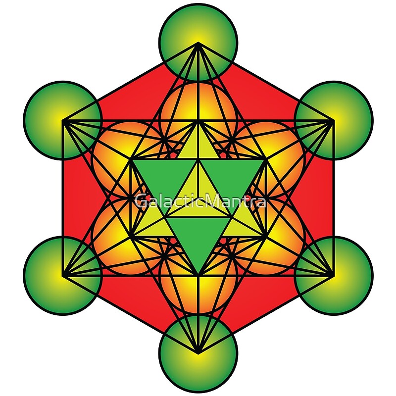 "Metatron's Cube Merkaba" by GalacticMantra | Redbubble
