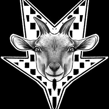 "black and white goat face" Sticker for Sale by Elrcpinta | Redbubble