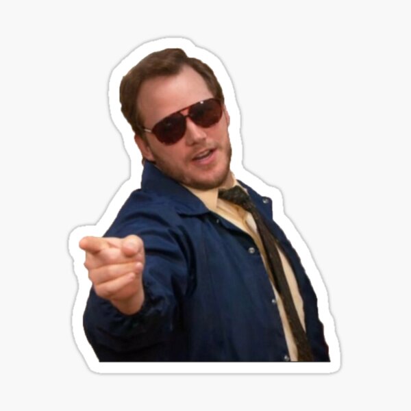 "Andy, Parks and Rec" Sticker for Sale by Biscuit25 | Redbubble