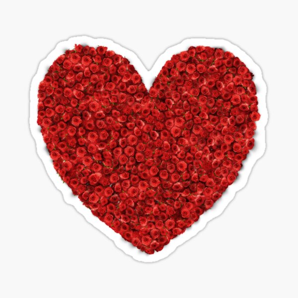 "Blooming with Hot Red Love" Sticker for Sale by JessicaPHanson | Redbubble