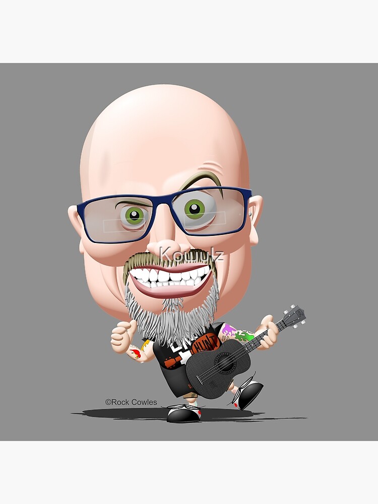 "Rock Cowles Ukulele 3D Self Caricature" Art Print by Kowulz | Redbubble