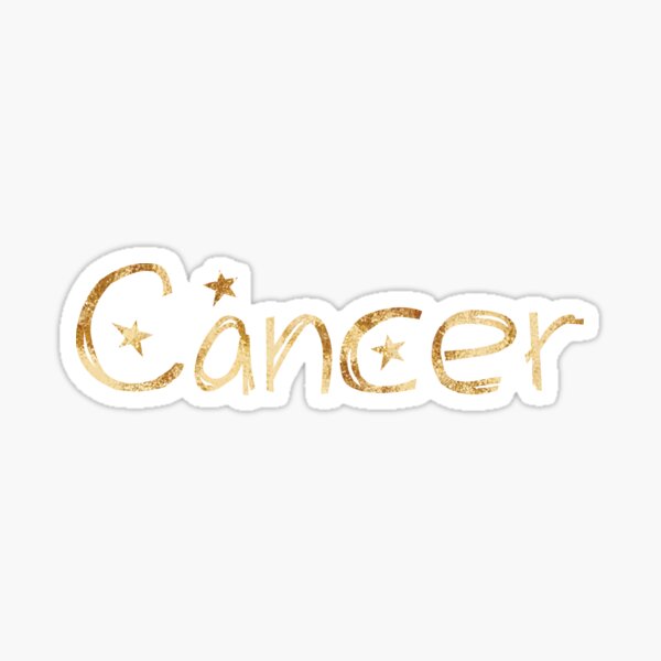 "Cancer - gold" Sticker for Sale by hannahhhmack | Redbubble