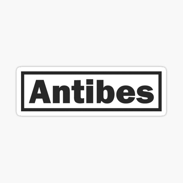"Lettering Antibes" Sticker for Sale by game2genesis | Redbubble