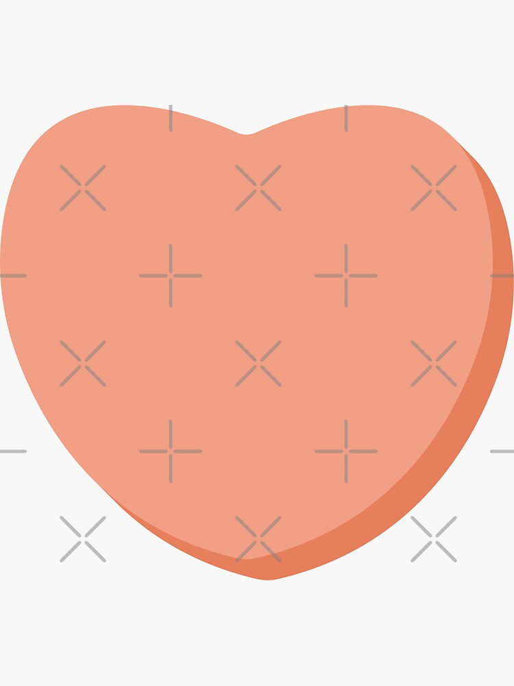 "Orange Candy Heart" Sticker for Sale by MaiHardt | Redbubble