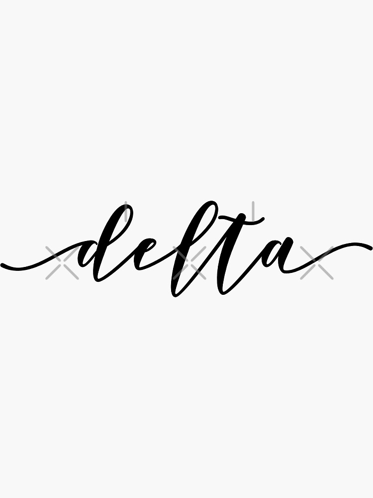 "delta script" Sticker for Sale by danielleblack04 | Redbubble