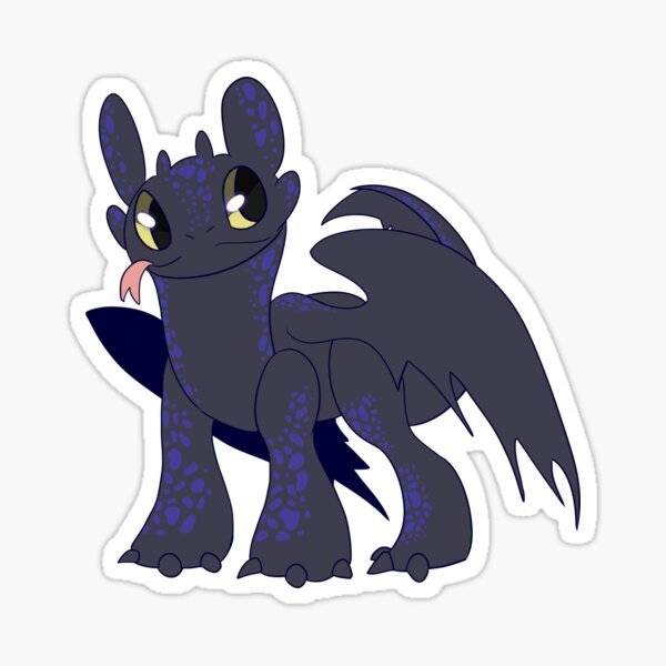 "Blue Glow Toothless Nightfury" Sticker for Sale by kelsmister | Redbubble