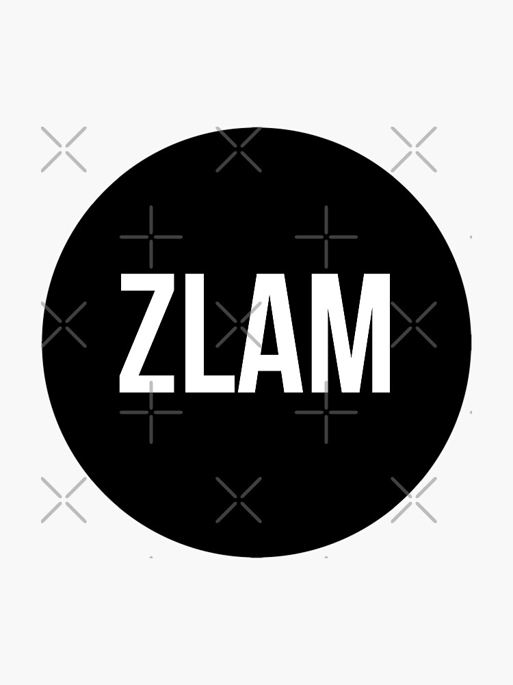 "zlam black circle" Sticker for Sale by danielleblack04 | Redbubble