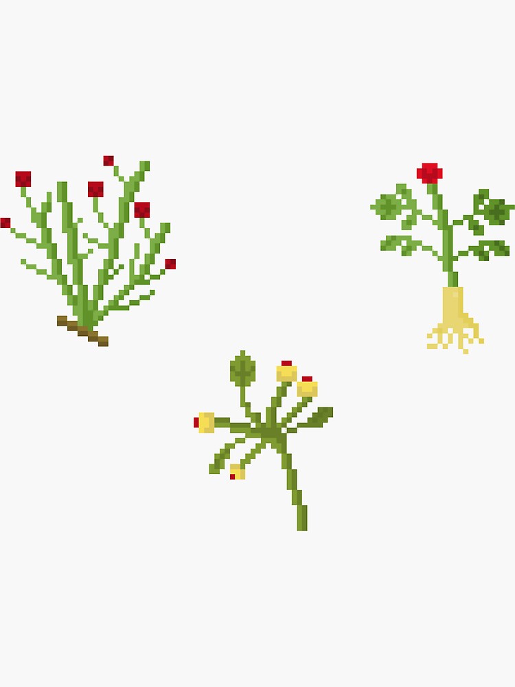 "Pixel Plants" Sticker for Sale by leafsea | Redbubble