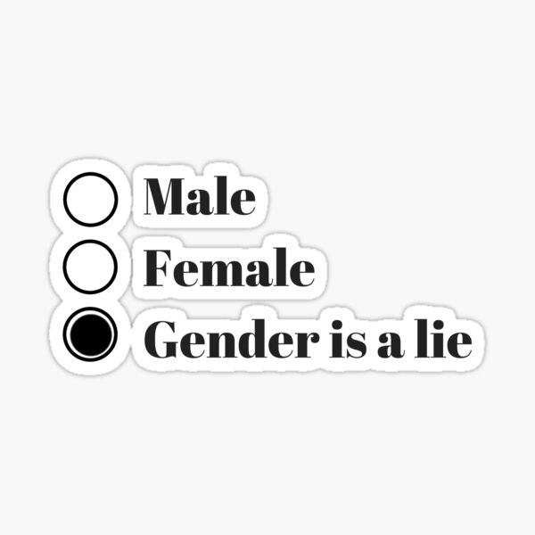 "Gender Sticker" Sticker by theamandaeffect | Redbubble