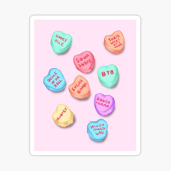"Office Convo Hearts" Sticker for Sale by LVBART | Redbubble
