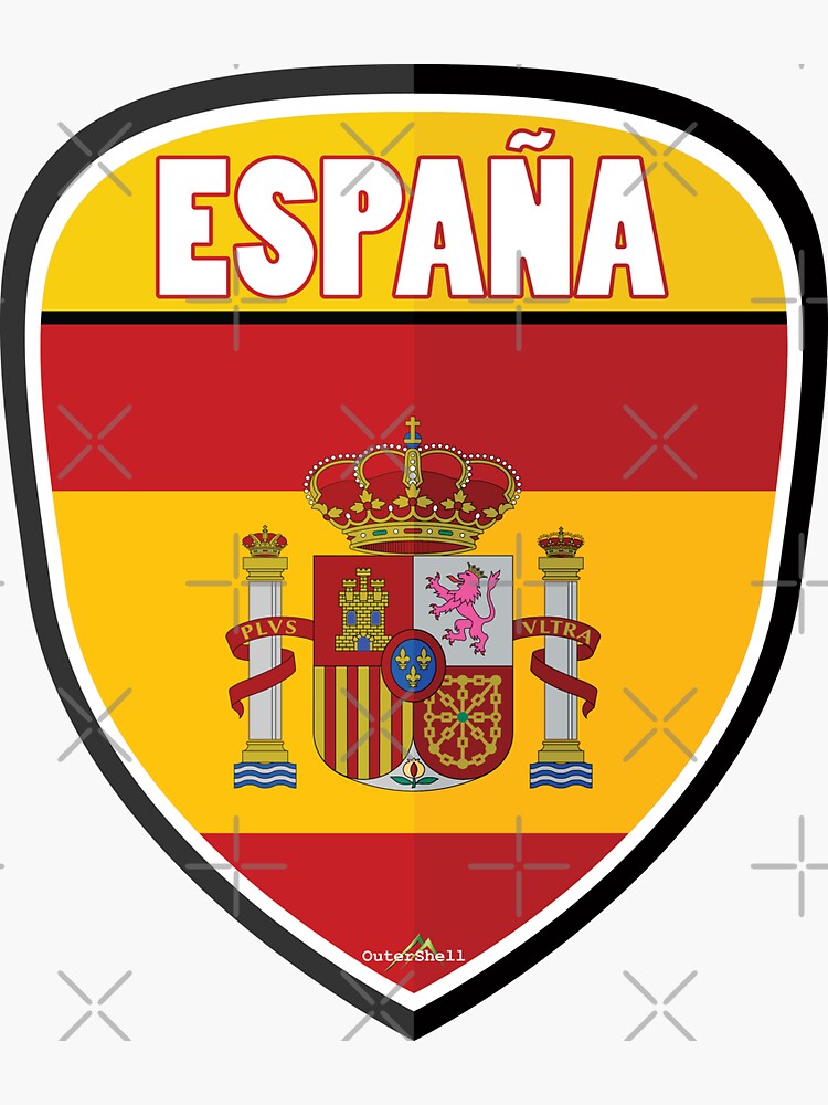 "SPAIN Shield Espana Spanish Sticker" Sticker for Sale by OuterShellUK ...