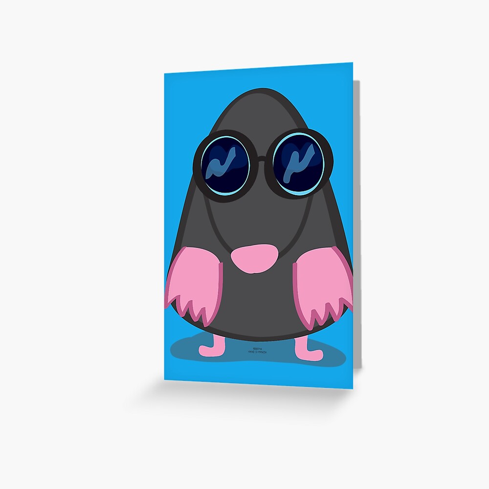 "Cute Mole by Roley" Greeting Card by RoleyShop | Redbubble