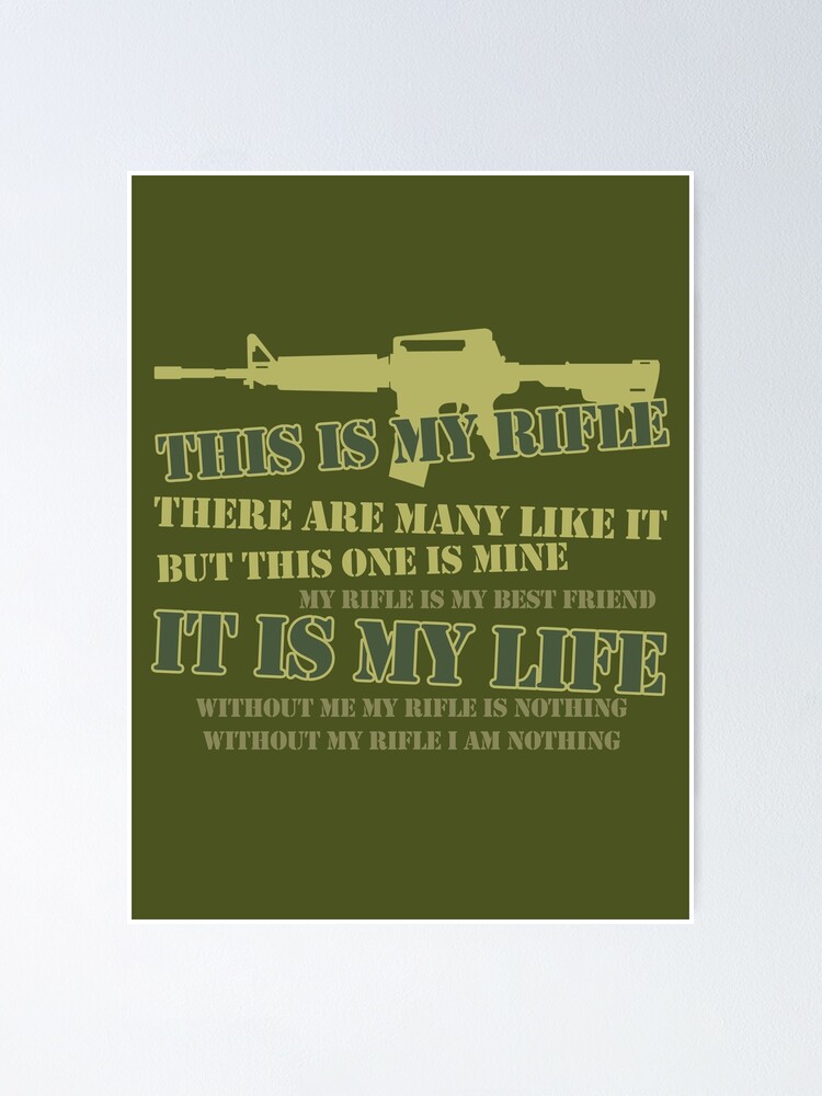 "This is my Rifle - Rifle Creed" Poster for Sale by McPod | Redbubble