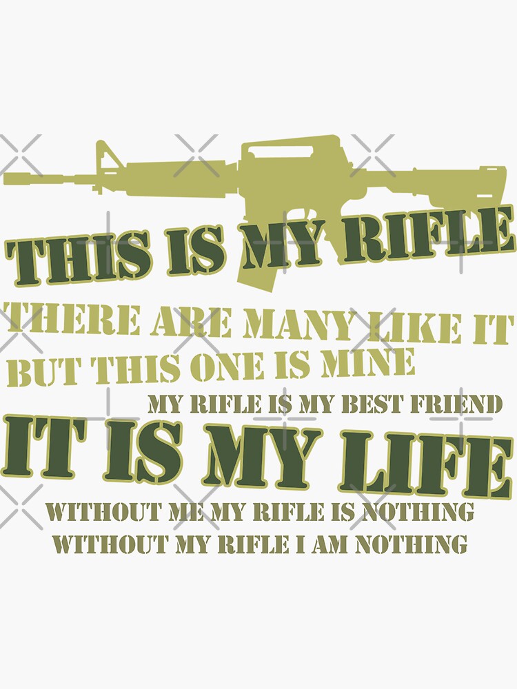 "This is my Rifle - Rifle Creed" Sticker for Sale by McPod | Redbubble