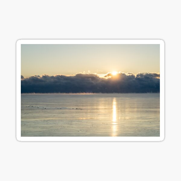 "Like Smoke on the Water - Polar Vortex Sunrise" Sticker by GeorgiaM ...