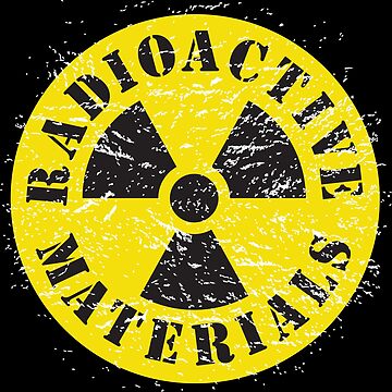 "Distressed Radioactive Materials Sign" Sticker for Sale by Lisann ...