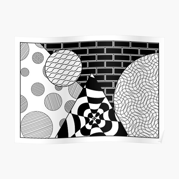 "Zentangle wall art, pattern, texture" Poster for Sale by CrazyRabbits ...