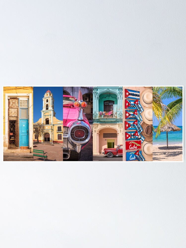 "Cuba Collage" Poster by Delphimages-Art | Redbubble