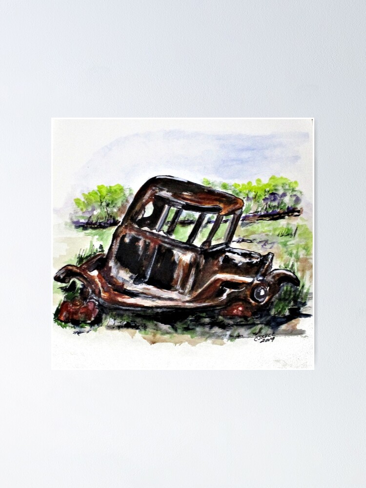 "Wrecked And Rusting" Poster for Sale by cjkell | Redbubble