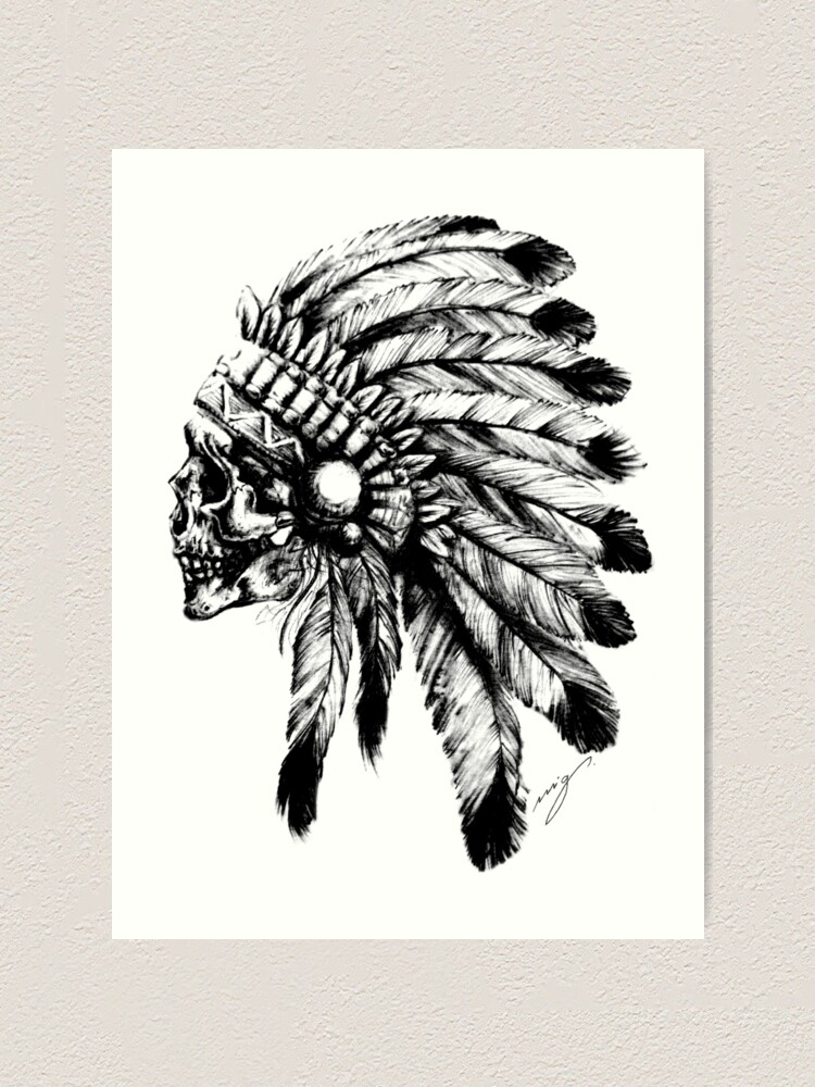 "Native american apache" Art Print by migs-silveira | Redbubble