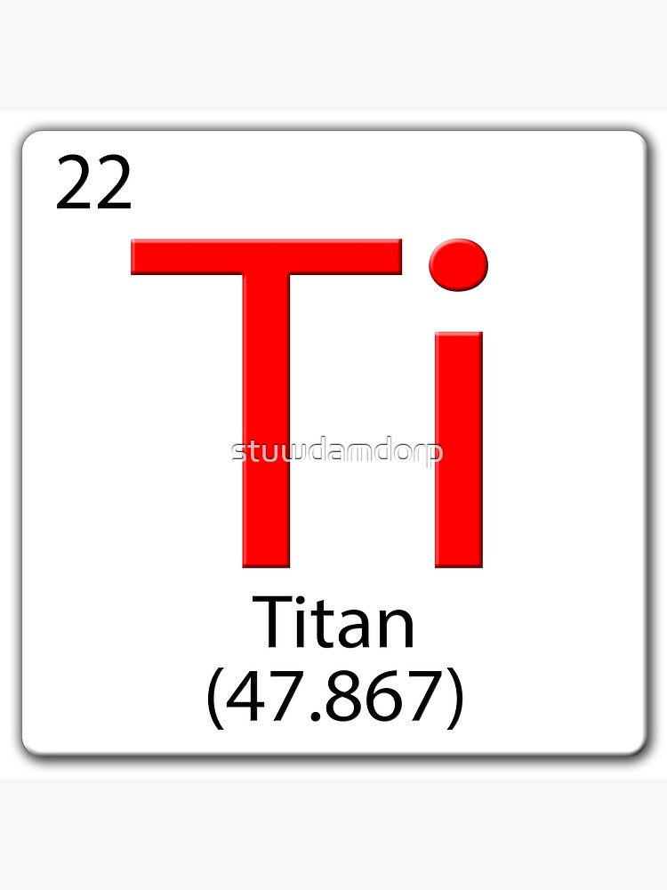 Lámina fotográfica «Tabla periódica química estilo azulejo - Ti Titan ...