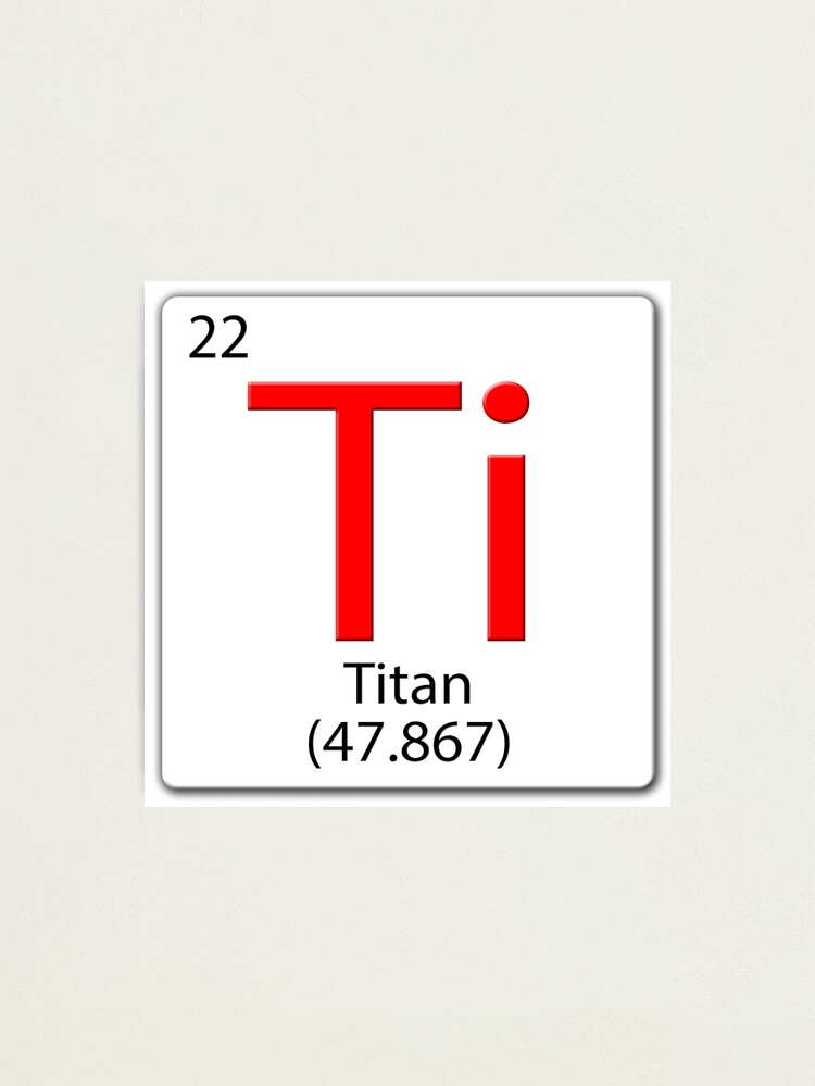 Lámina fotográfica «Tabla periódica química estilo azulejo - Ti Titan ...