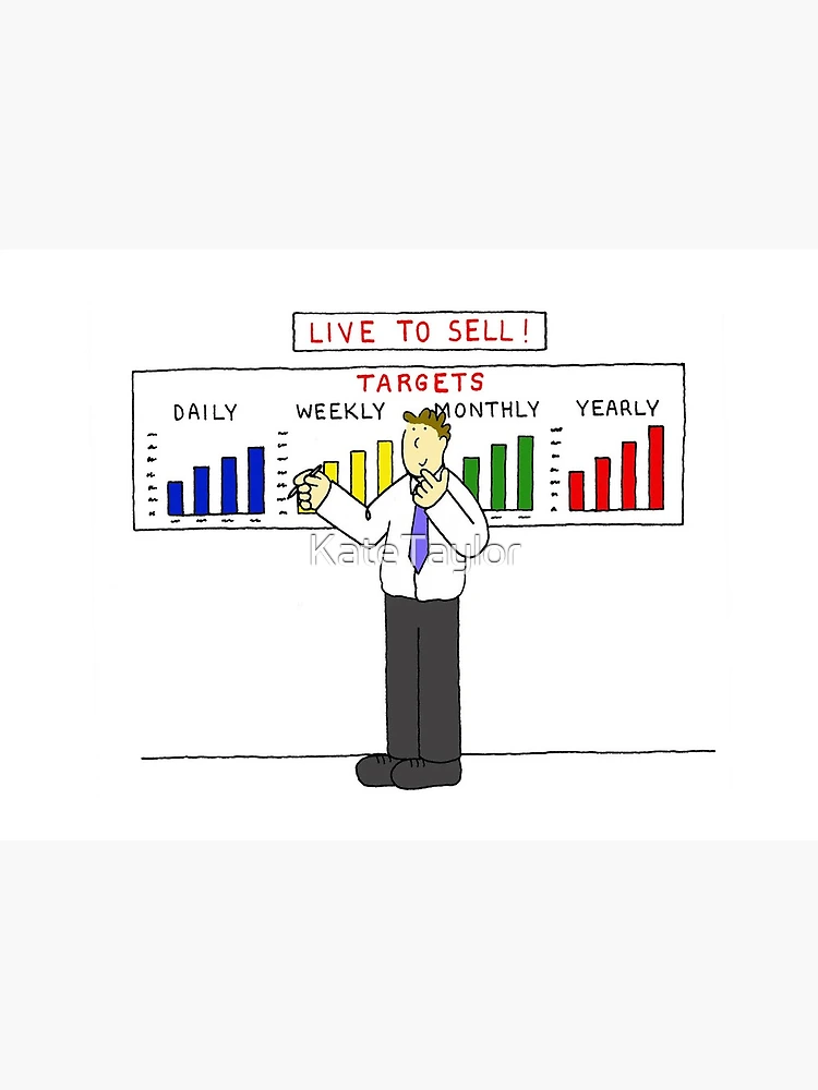 Sales Forecasting Cartoons Live To Sell, Sales Targets Cartoon." Art