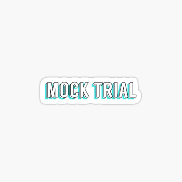 "Light Blue Mock Trial Sticker" Sticker for Sale by tullabee | Redbubble