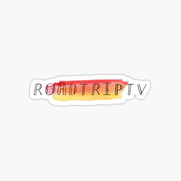 "roadtriptv logo " Sticker for Sale by donttriptv | Redbubble