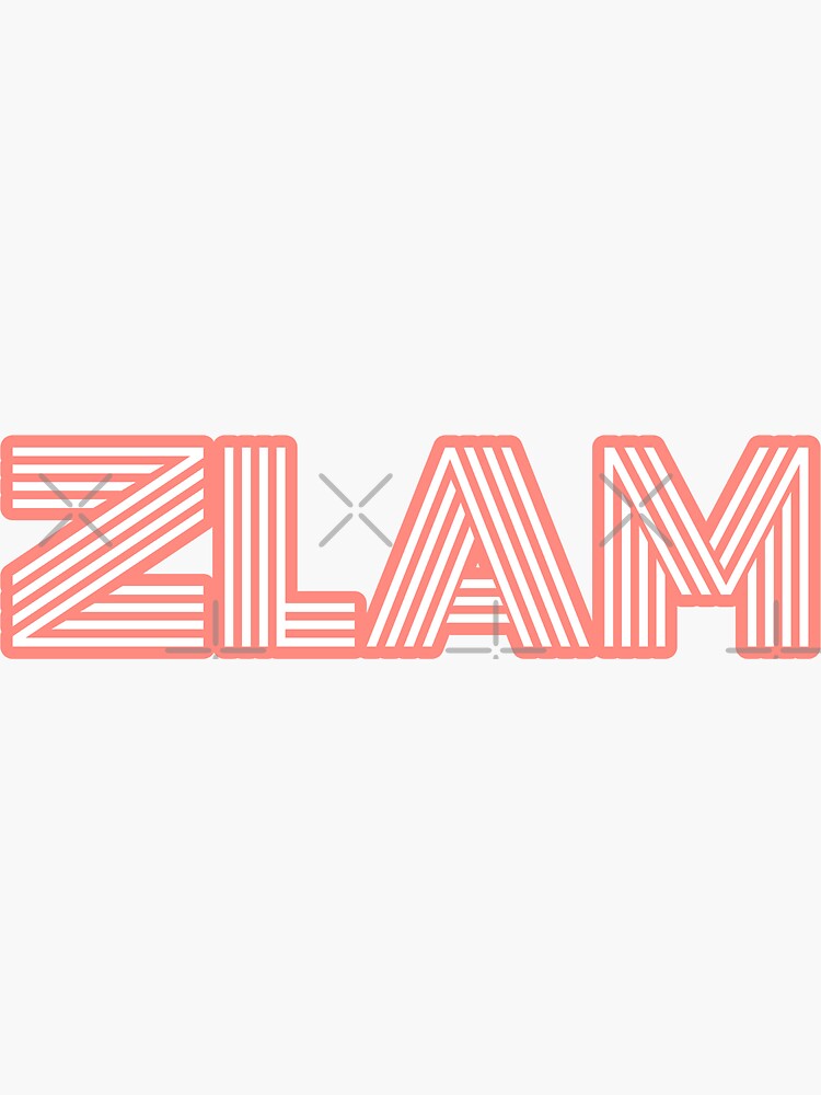 "zlam pastel pink outline" Sticker by danielleblack04 | Redbubble