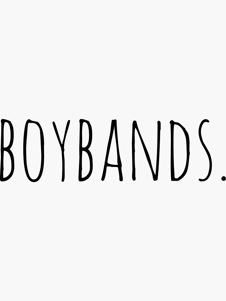 "Boybands." Sticker for Sale by wishforlondon | Redbubble