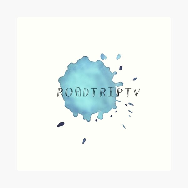 "Roadtriptv splatter logo" Art Print for Sale by donttriptv | Redbubble