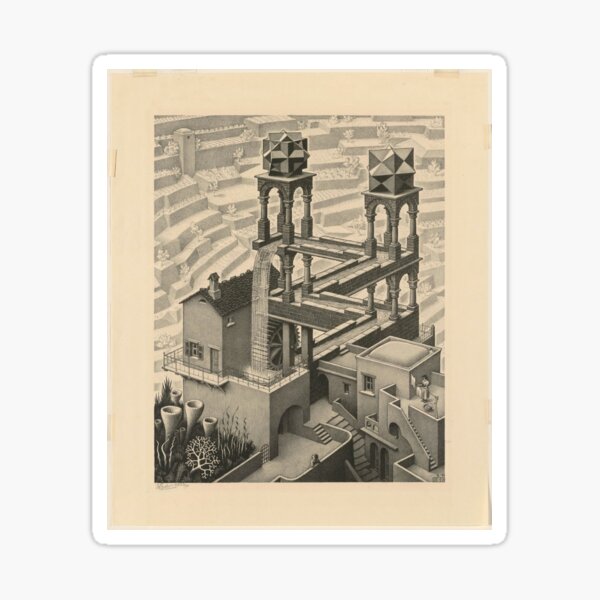 "MC Escher" Sticker for Sale by that1girl | Redbubble