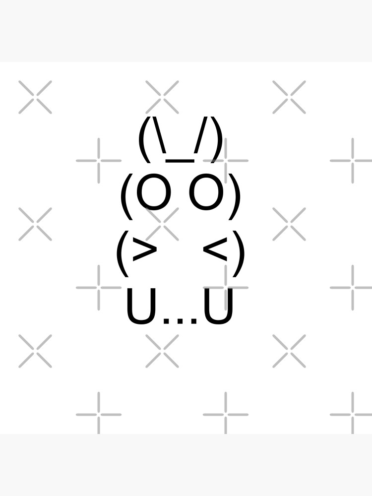"Cute ASCII Bunny Rabbit" Art Print for Sale by Nate Cannon | Redbubble