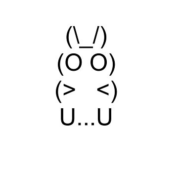 "Cute ASCII Bunny Rabbit" Art Print for Sale by Nate Cannon | Redbubble