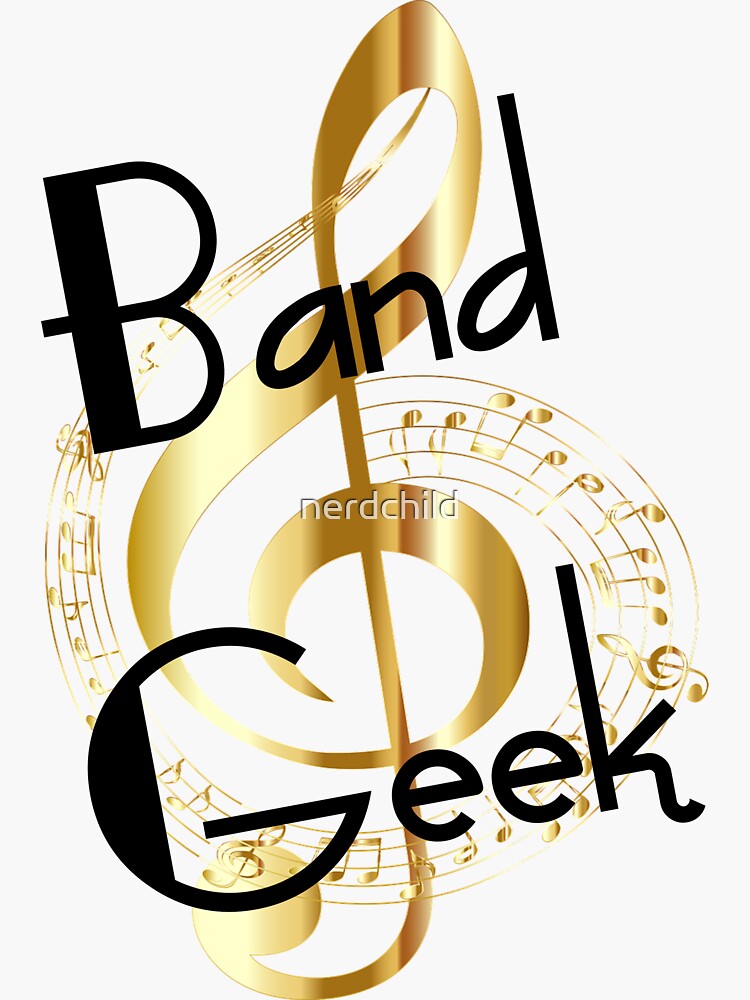 "Band Geek Music Note" Sticker by nerdchild | Redbubble