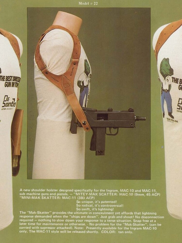 "DeSantis MAC-10/11 Holster Ad" iPhone Case for Sale by RagsPete ...