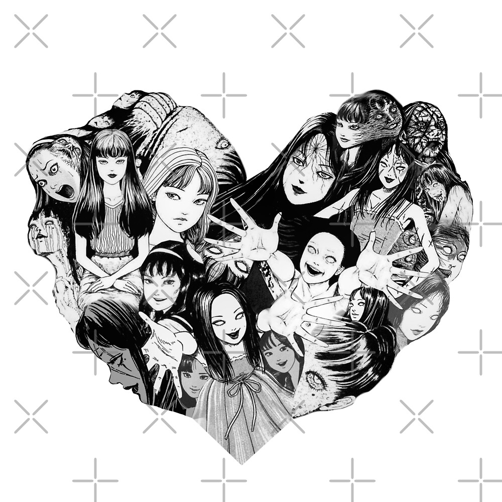 "junji ito Tomie Valentines Day 1 Collage" by Mother. Dot | Redbubble