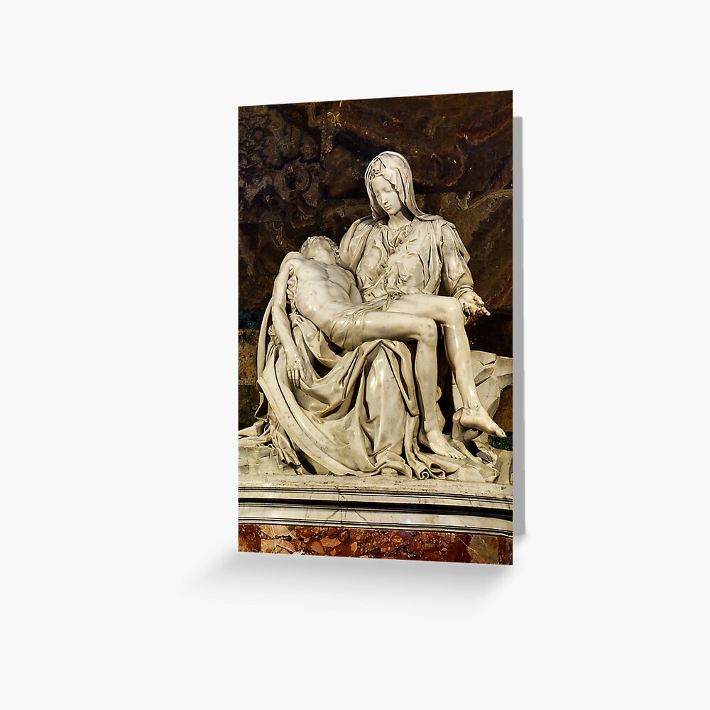 "Michelangelo La Pieta closer" Greeting Card for Sale by WWestmoreland ...