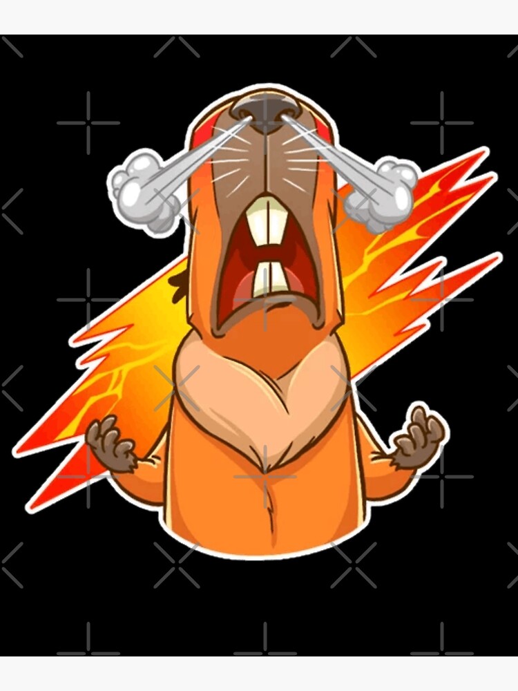 "Capybara Angry - Cute Guinea Pig Animal Pet Zoo" Canvas Print for Sale ...