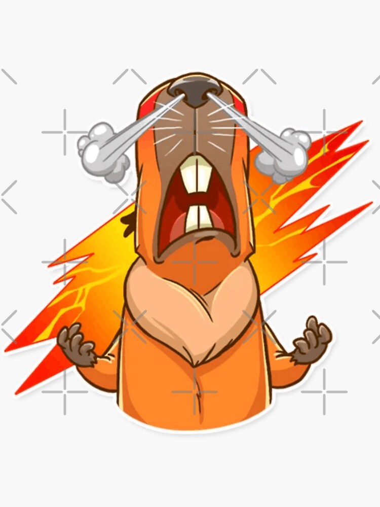 "Capybara Angry - Cute Guinea Pig Animal Pet Zoo" Sticker for Sale by ...